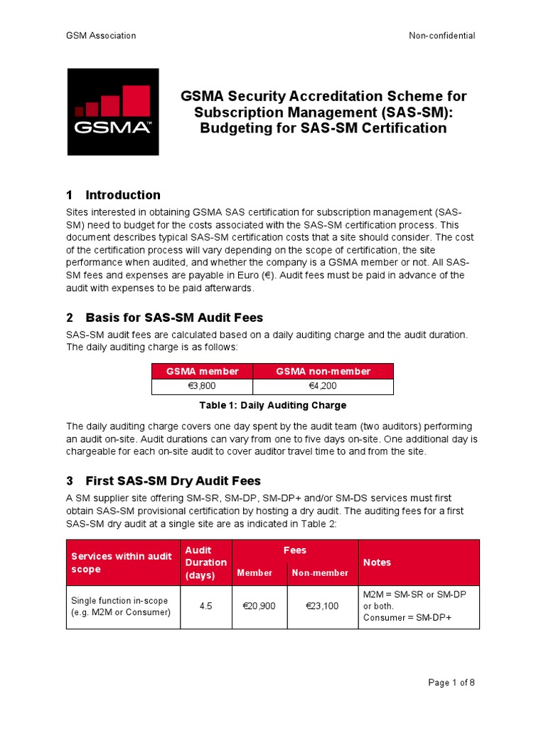 SAS SM Costs Guidance v6 | PDF | Auditor's Report | Audit