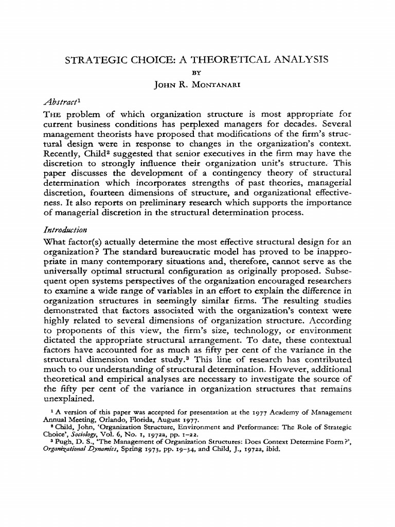 Choice Theory | PDF | Strategic Management | Decision Making