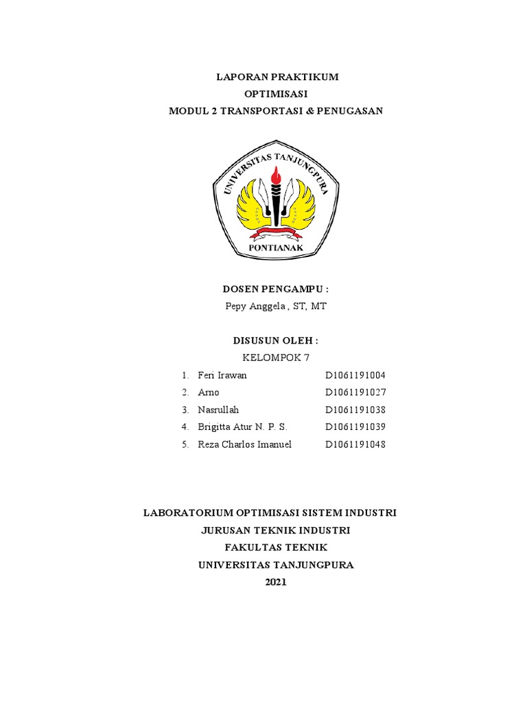 Praktikum Optimisasi - Modul 2 - Kelompok 7 | PDF