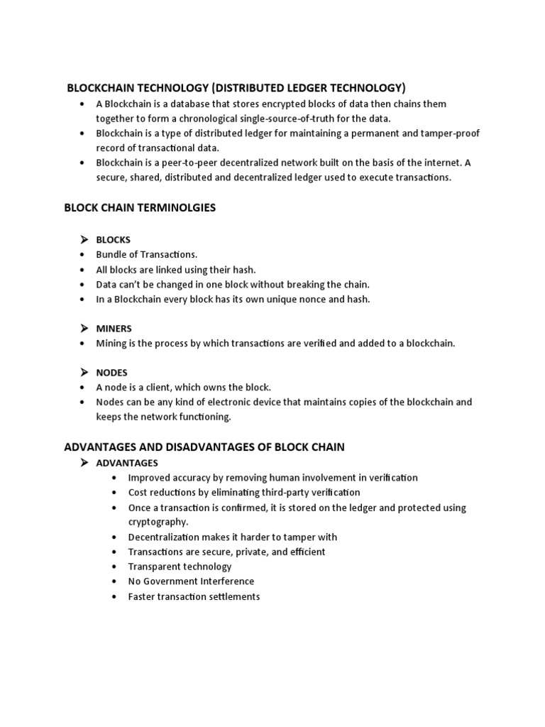 Blockchain Notes | PDF | Information Technology | Information Age