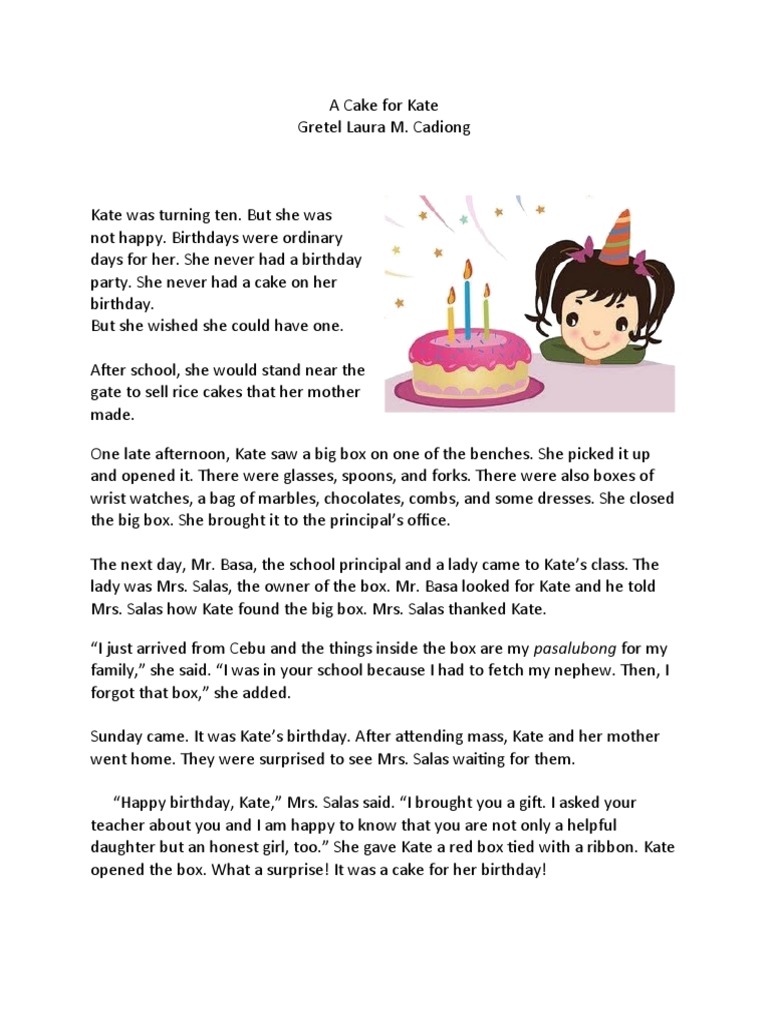 A Cake For Kate | PDF