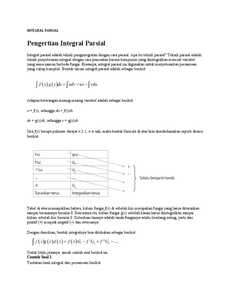 Integral Parsial | PDF