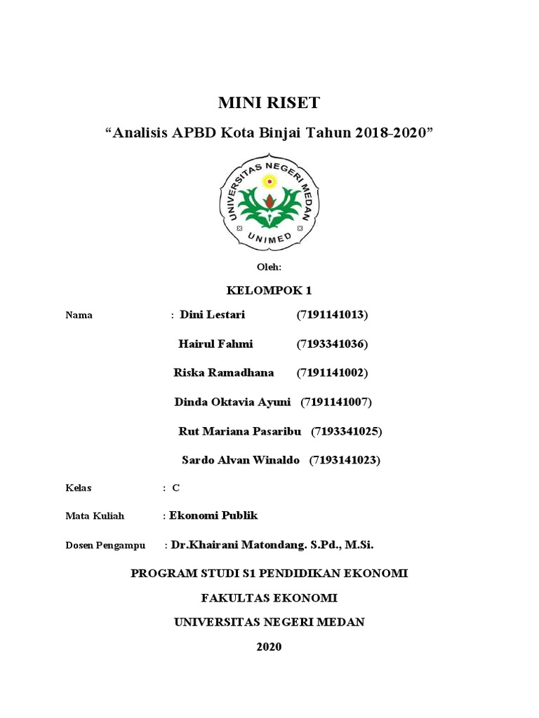 Mini Riset - Eko - Publik - Kelompok 1 | PDF