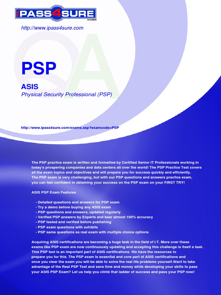 Physical Security Professional PSP | PDF | Multiple Choice | Test ...