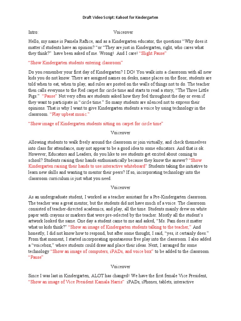 Cuin 6320-Digital Storytelling - Kahoot For Kindergarten | PDF ...