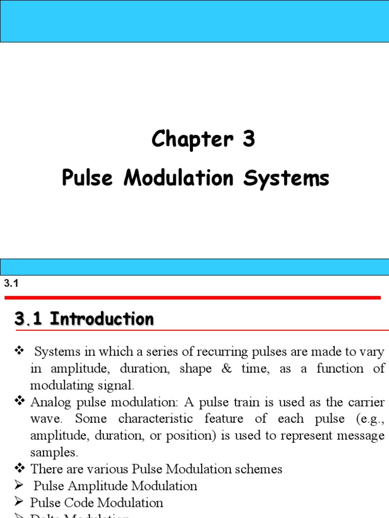 Pulse Modulation System Pdf Sampling Signal Processing Modulation