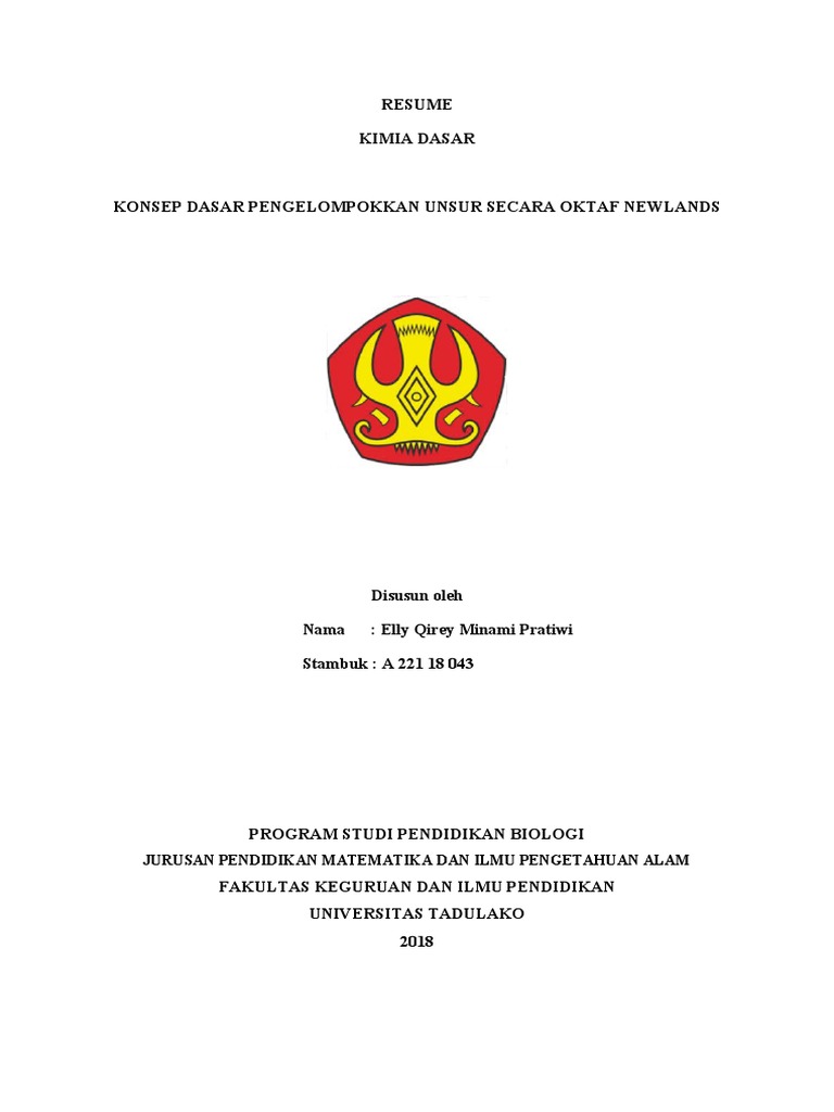 Pengelompokan Unsur Hukum Oktaf Newlands | PDF