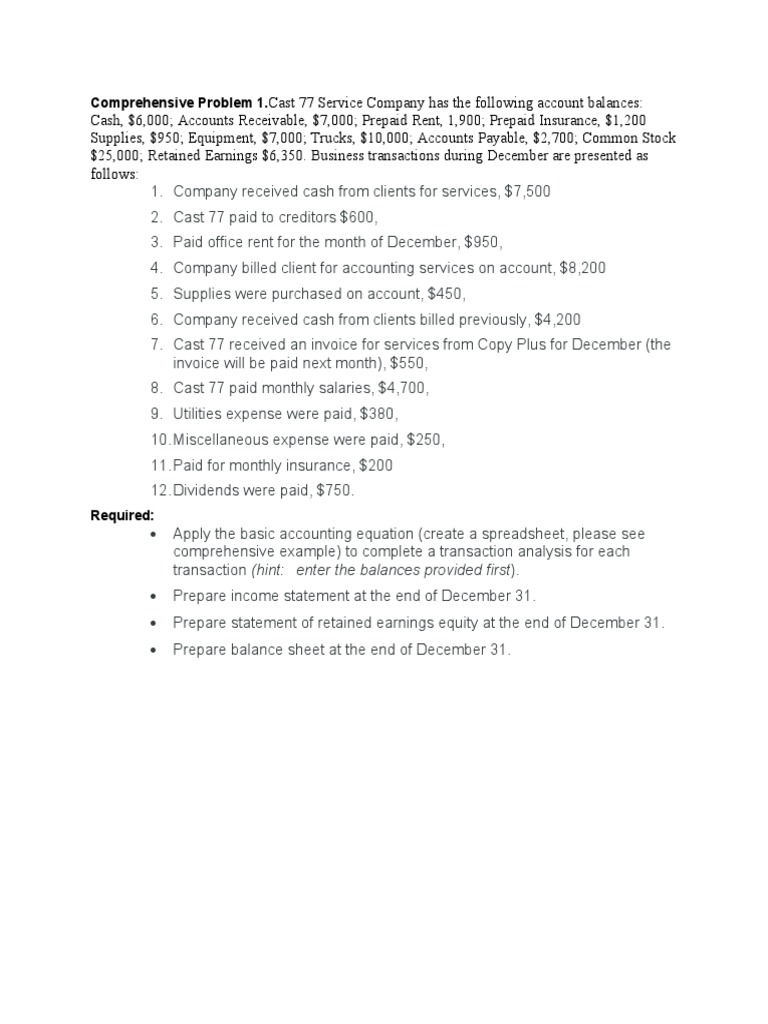 3-Comprehensive Problem 1 | PDF