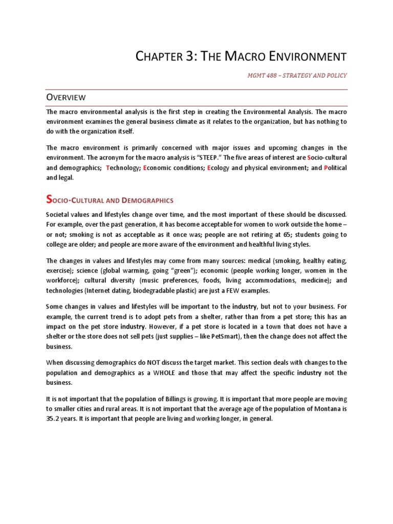 Macro Environment Analysis | Pet | Ecology