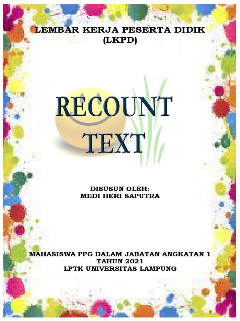 LKPD Recount Text Kelas 8 dan 10 | PDF