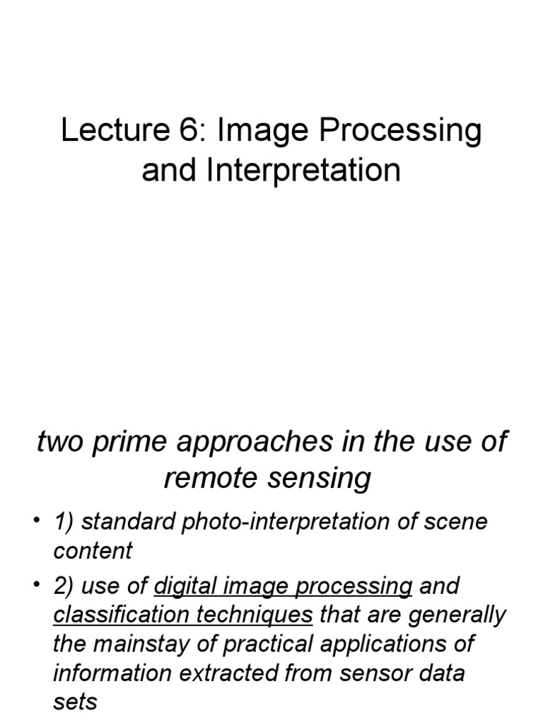 Lecture Image Processing and Interpretation | PDF | Image Resolution ...