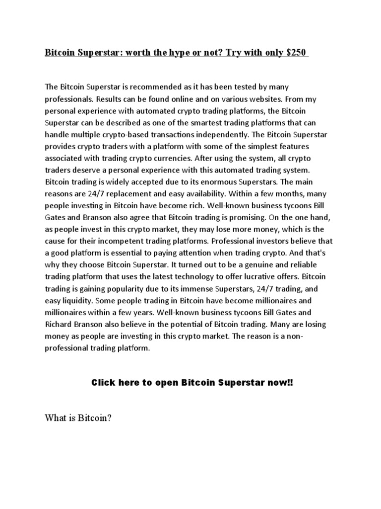 Bitcoin Superstar | PDF | Bitcoin | Cryptocurrency