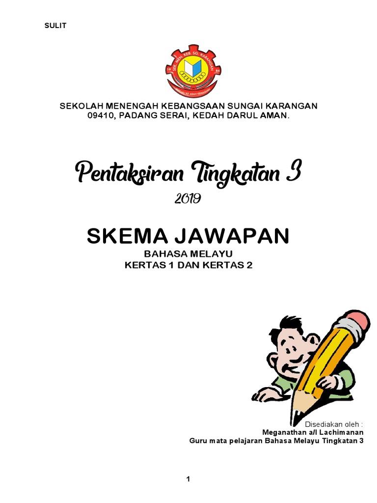 18 Skema Jawapan k1+k2 | PDF