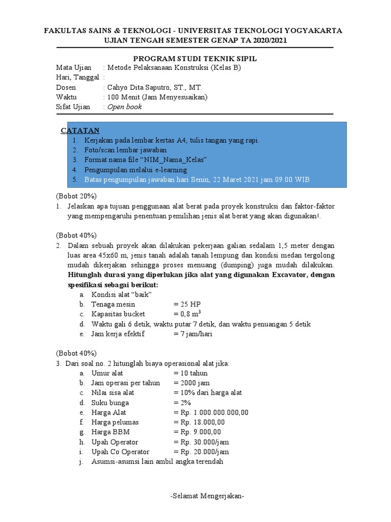 Soal UTS MKAB - 2021 - B | PDF | Sains & Matematika | Komputer