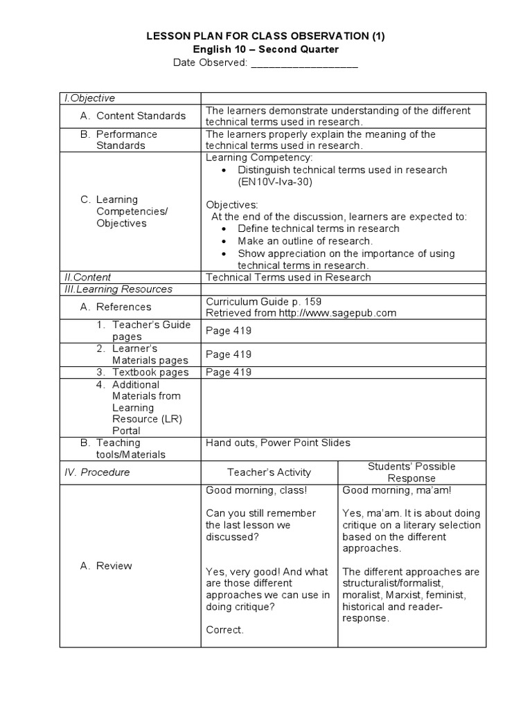 Technical Terms in Research (Grade 10) | PDF | Research Design | Theory