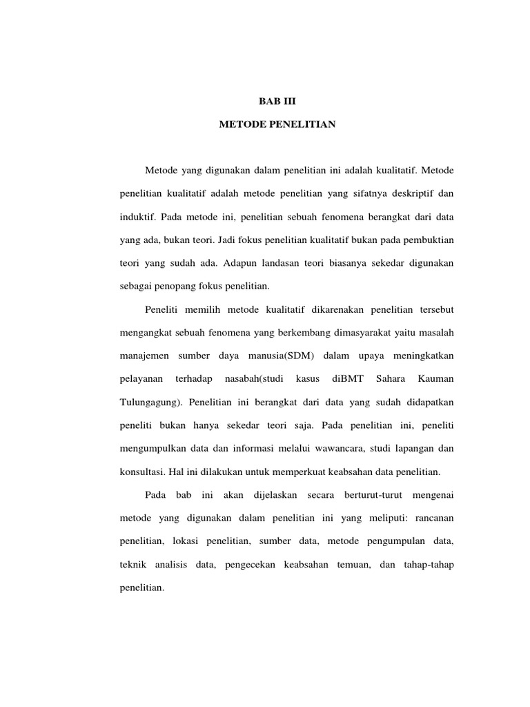 Bab III Metodologi Penelitian MSDM | PDF