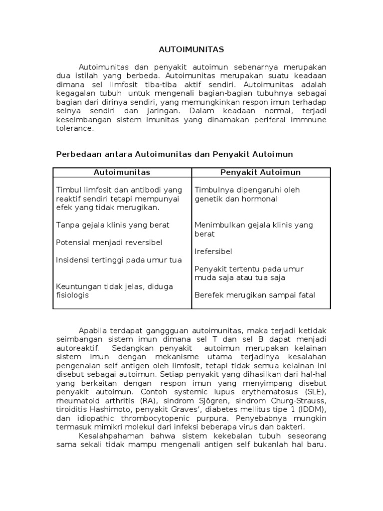 AUTOIMUNITAS | PDF | Sains & Matematika