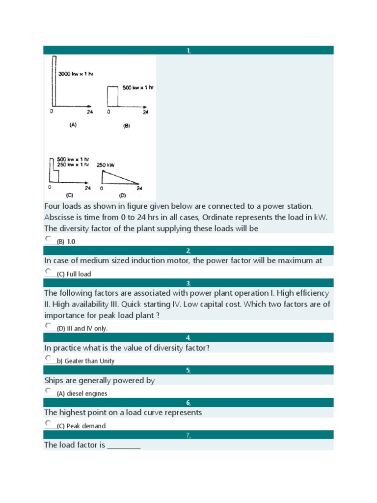 ANSWERAssessment Power System Load Graph and Significance | PDF | Power ...