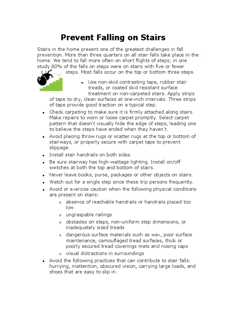Prevent Falling On Stairs | PDF