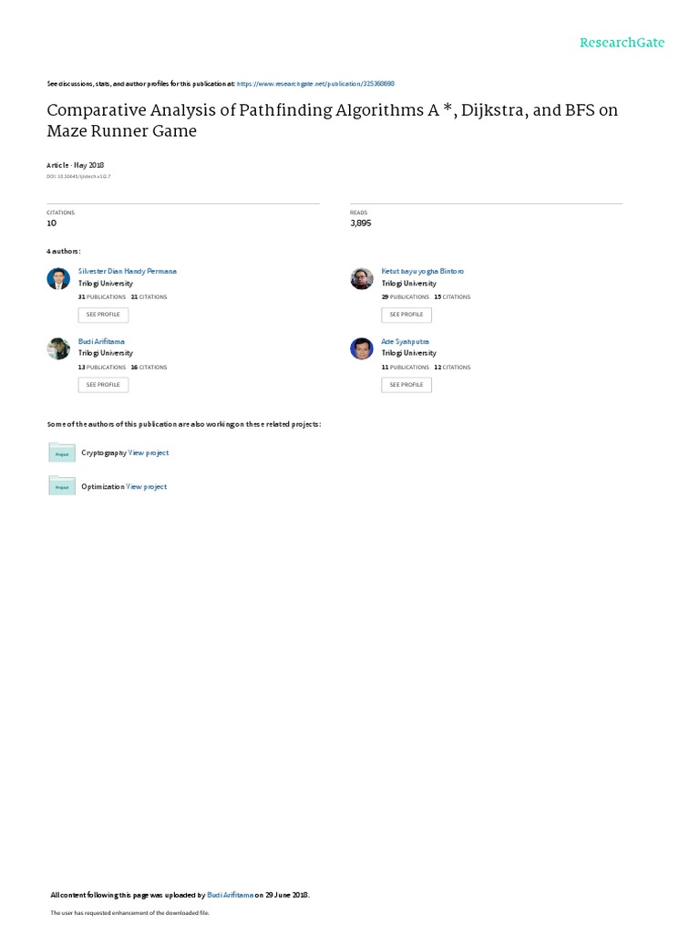 Comparative Analysis of Pathfinding Algorithms A D | PDF | Computer Programming | Algorithms