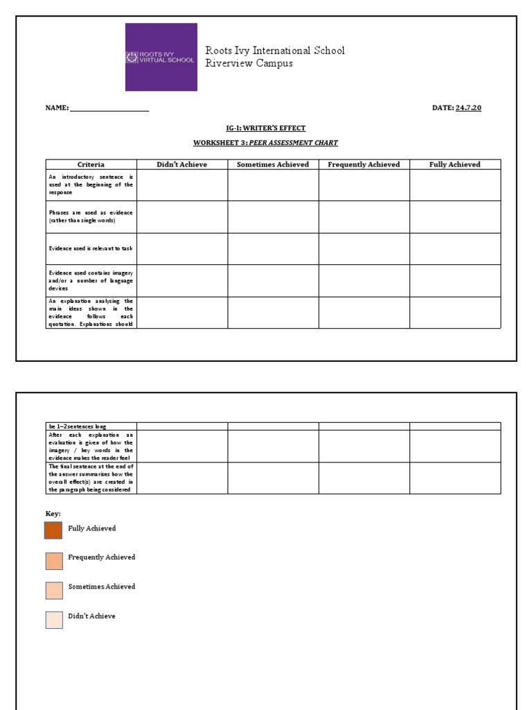 Worksheet 3 - Writer's Effect | PDF