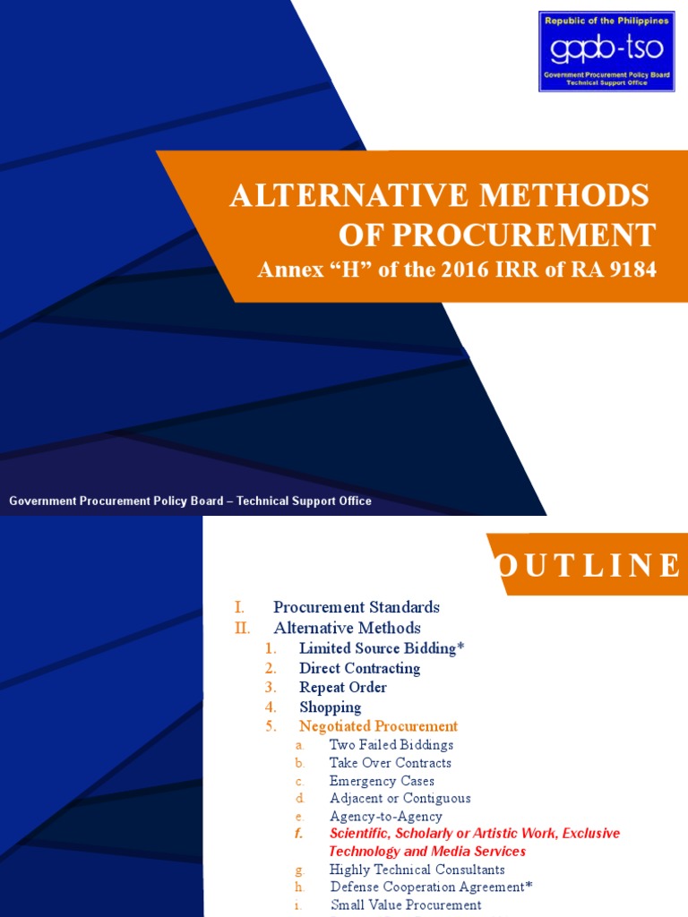 06 Alternative Methods of Procurement.05282018 - EDITED | PDF ...