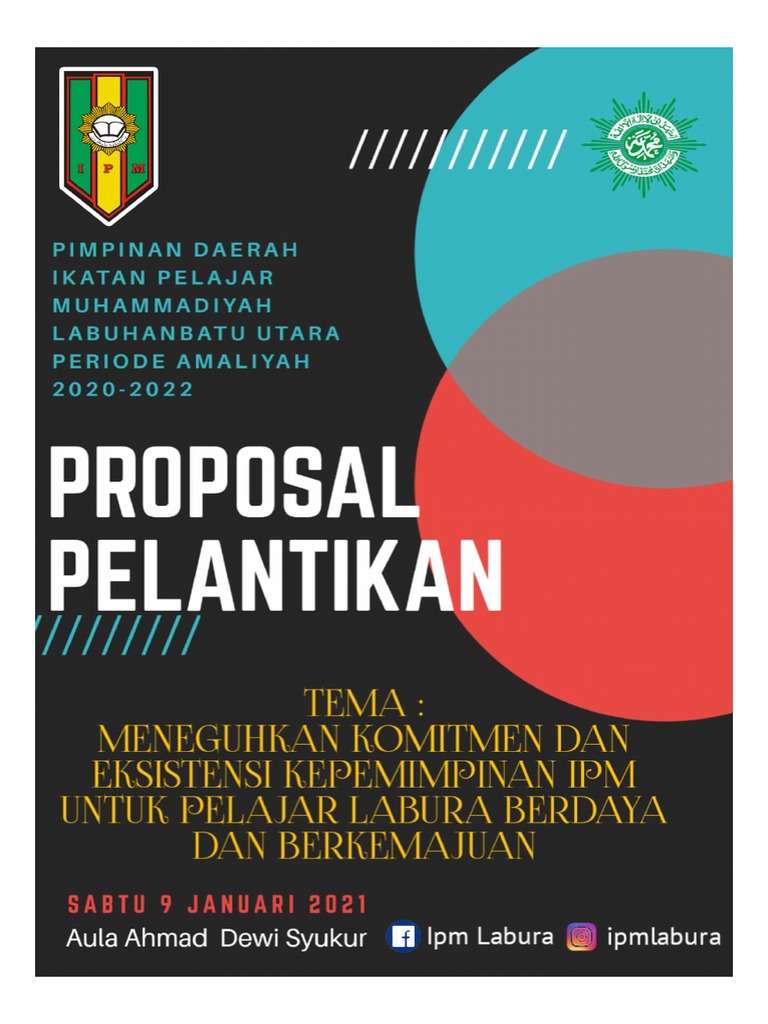 Cover Proposal Pelantikan PD IPM Labura | PDF