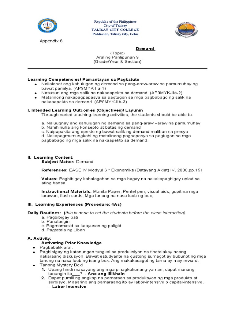 Grade 9 - Demand | PDF