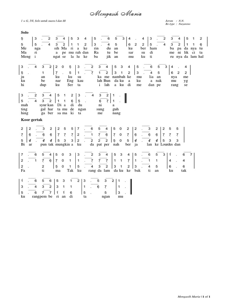 Mengasih Maria | PDF