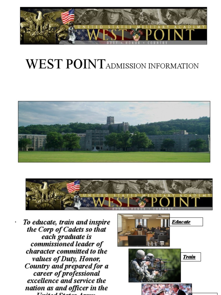 West Point Admission Powerpoint | PDF | United States Military Academy ...