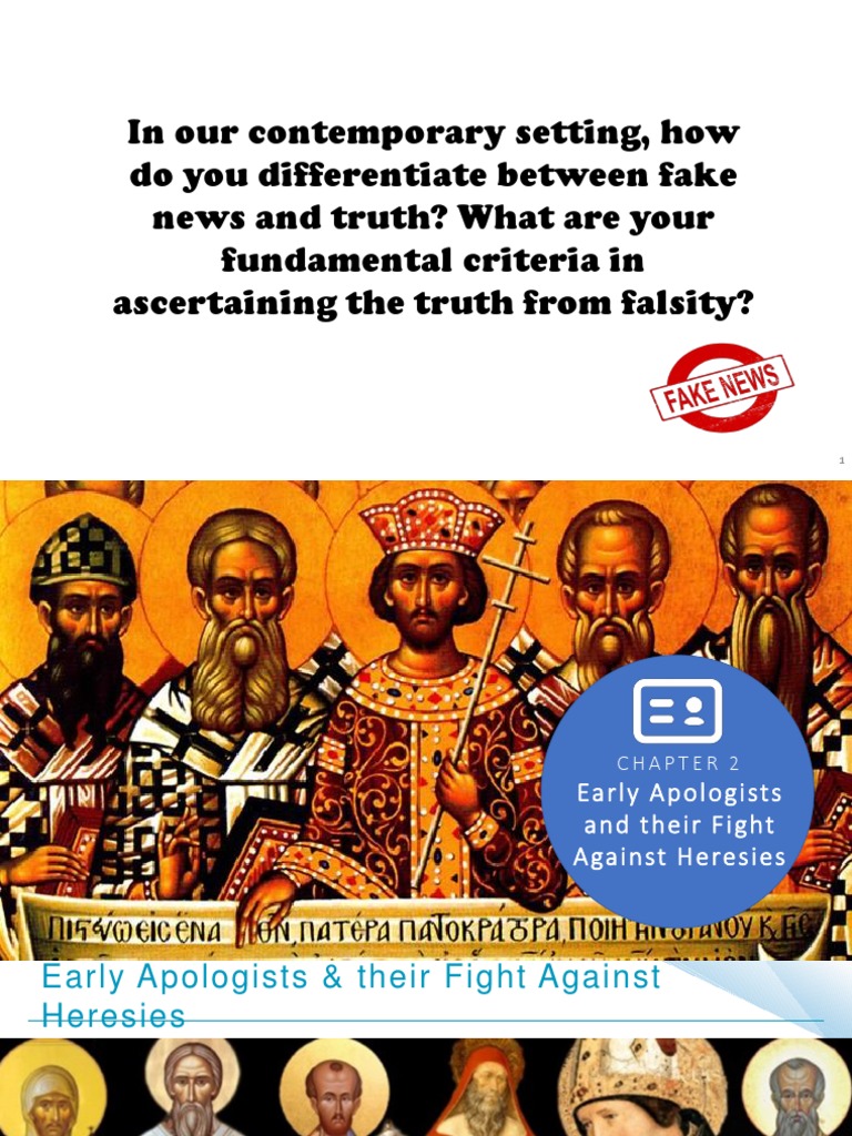 THEO 300 3 Early Apologists Vs Heresies | PDF | Gnosticism | Irenaeus
