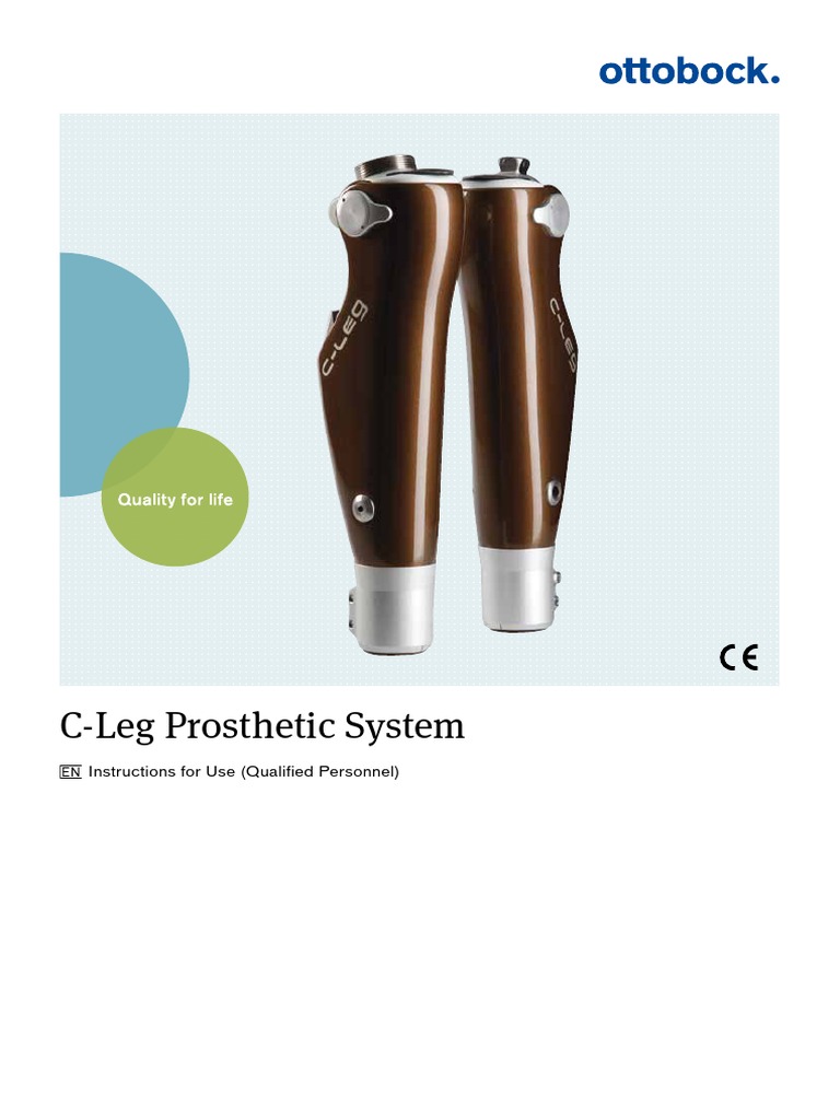 C-Leg Prosthetic System. Instructions For Use (Qualified Personnel ...