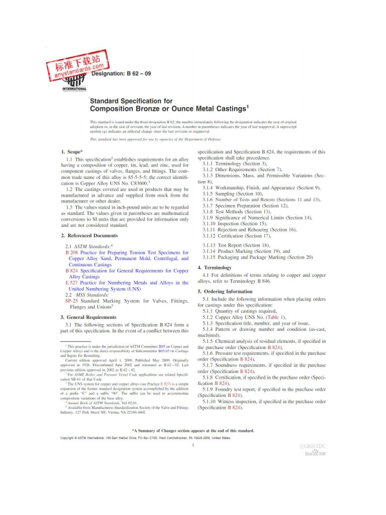 Astm B62 | PDF