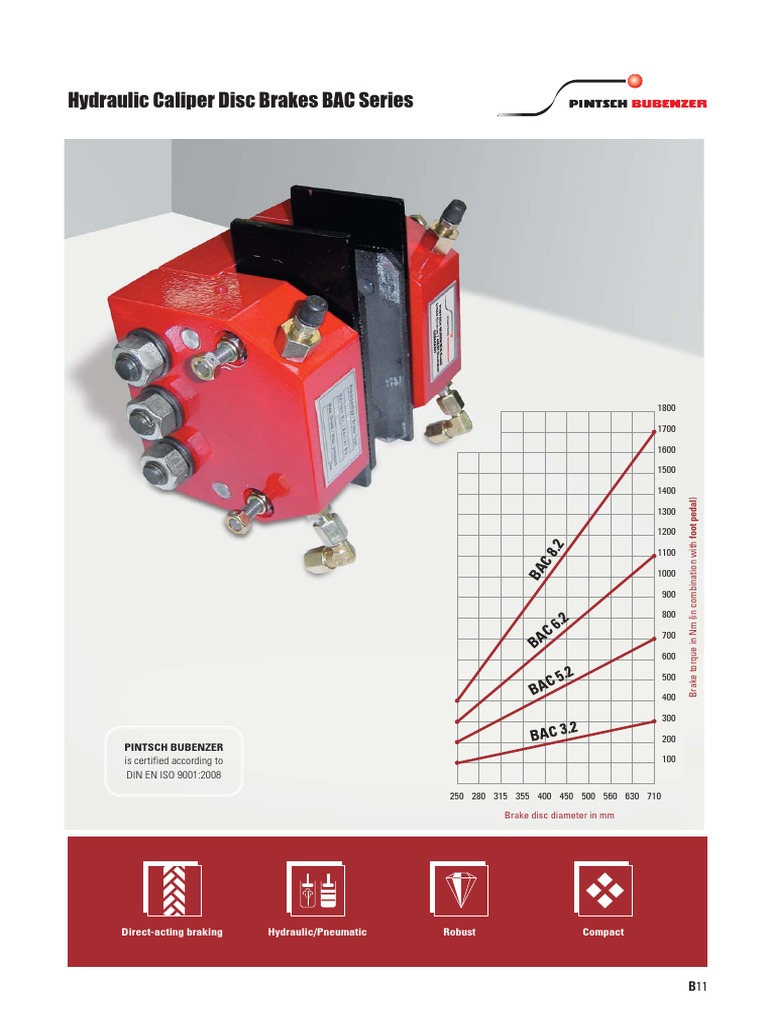 Hydraulic Caliper Disc Brakes BAC Series: Pintsch Bubenzer | PDF ...