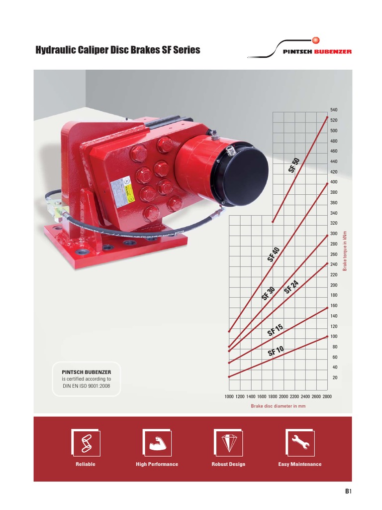 Hydraulic Caliper Disc Brakes SF Series: Pintsch Bubenzer | PDF | Brake ...