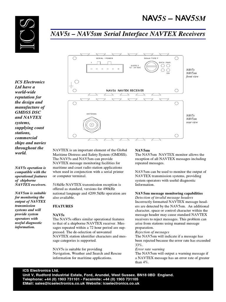 NAV5s - NAV5sm Serial Interface NAVTEX Receivers | PDF ...