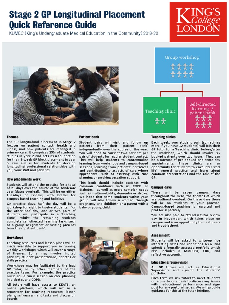 Stage 2 GP Longitudinal Placement Quick Reference Guide | PDF | General ...