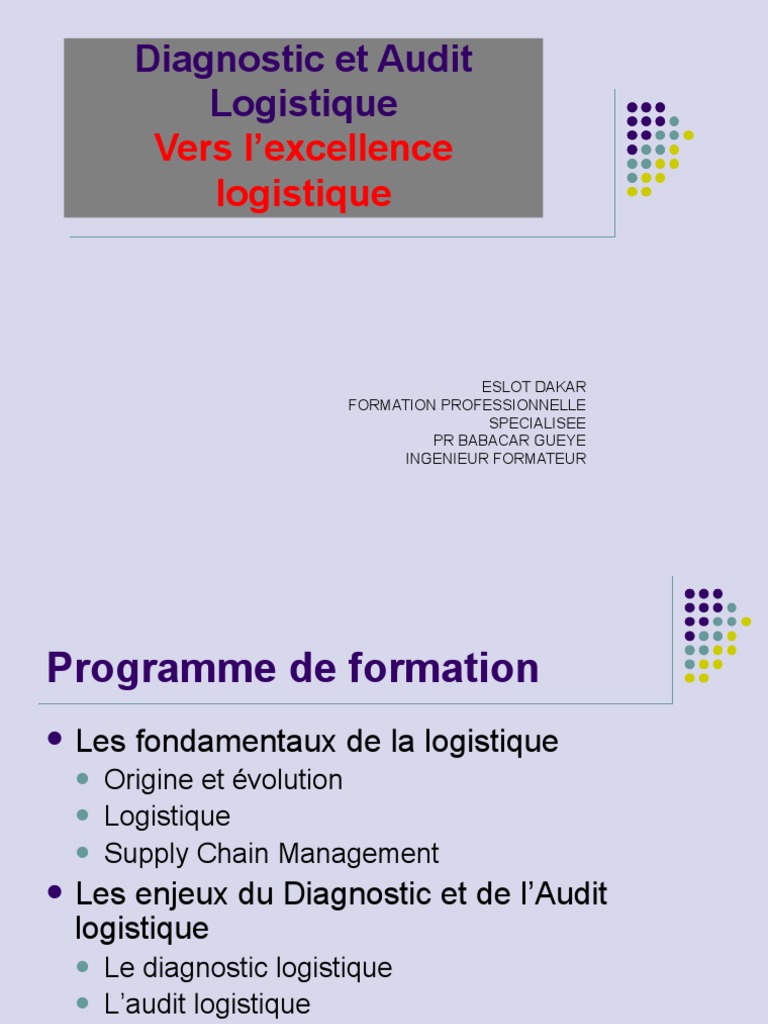 Audit Logistique | PDF | Logistique | Audit