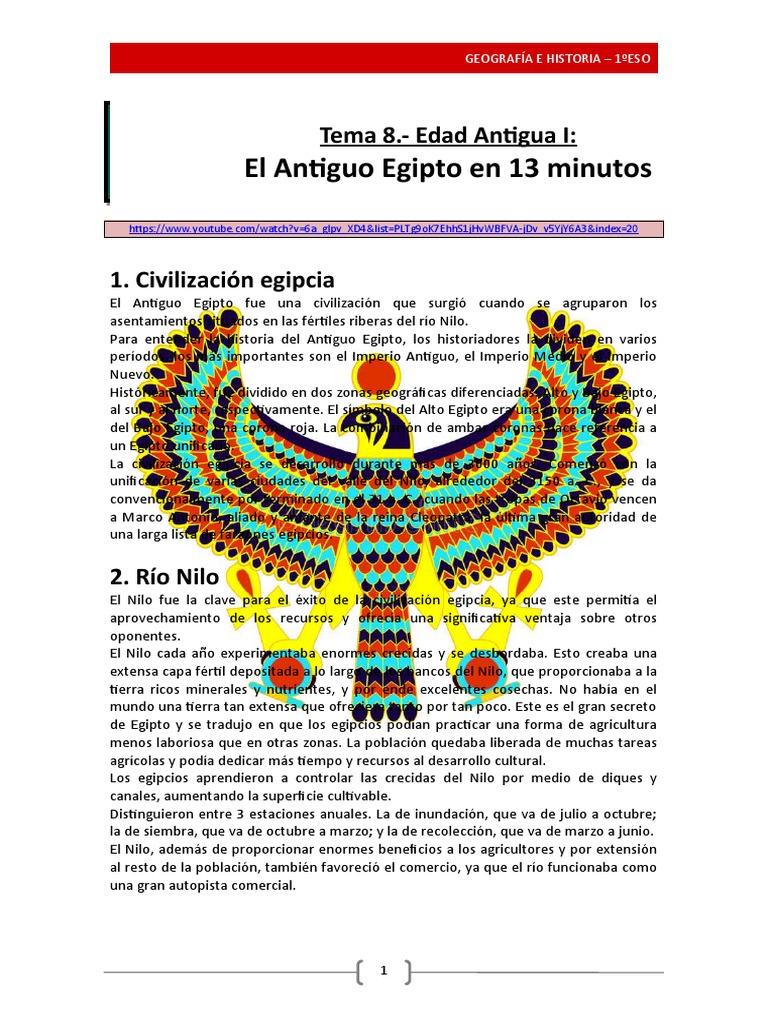Tema 8. El Antiguo Egipto en 13 Minutos | PDF | Pirámides egipcias ...