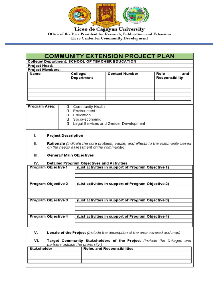 Community Extension Project Proposal | PDF | Survey Methodology ...
