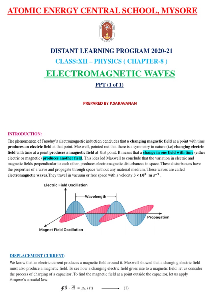 Class - 12-Physics - Alternating Current and Electromagnetic Waves ...