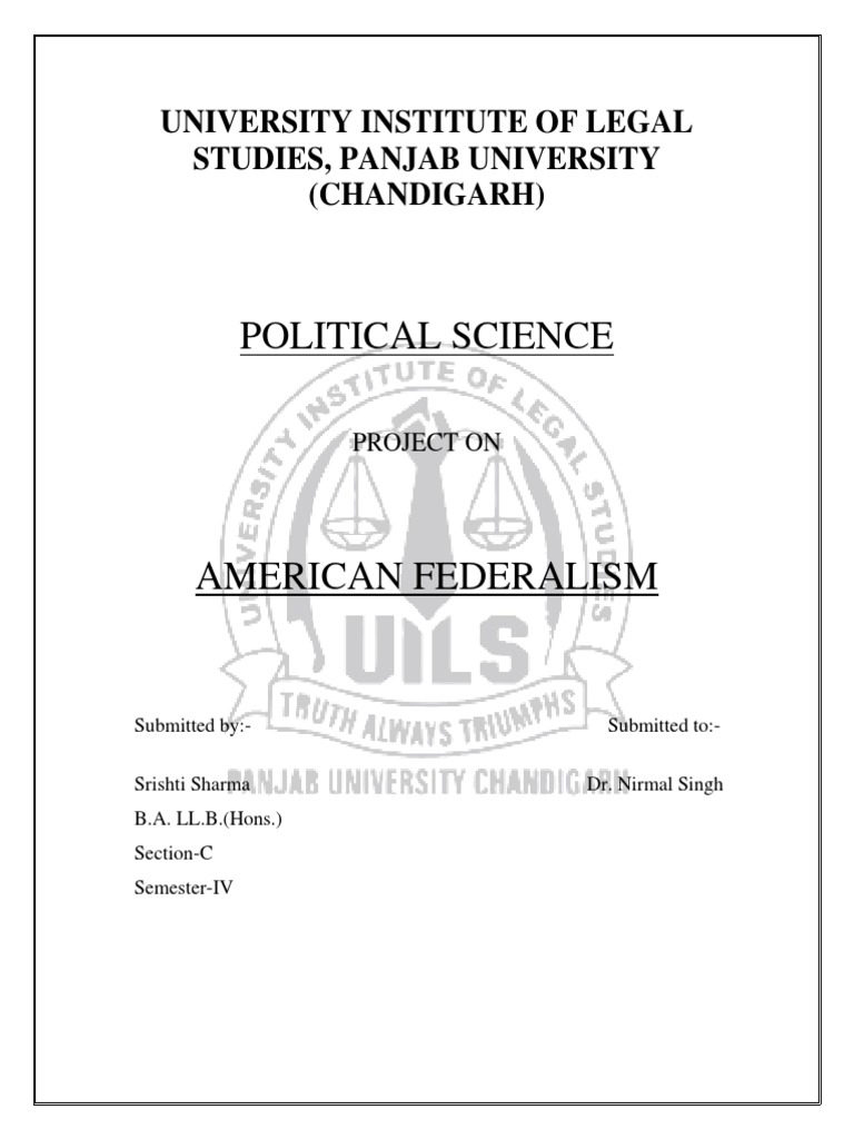 Political Science Sem-4 Project | PDF | Federal Government Of The ...