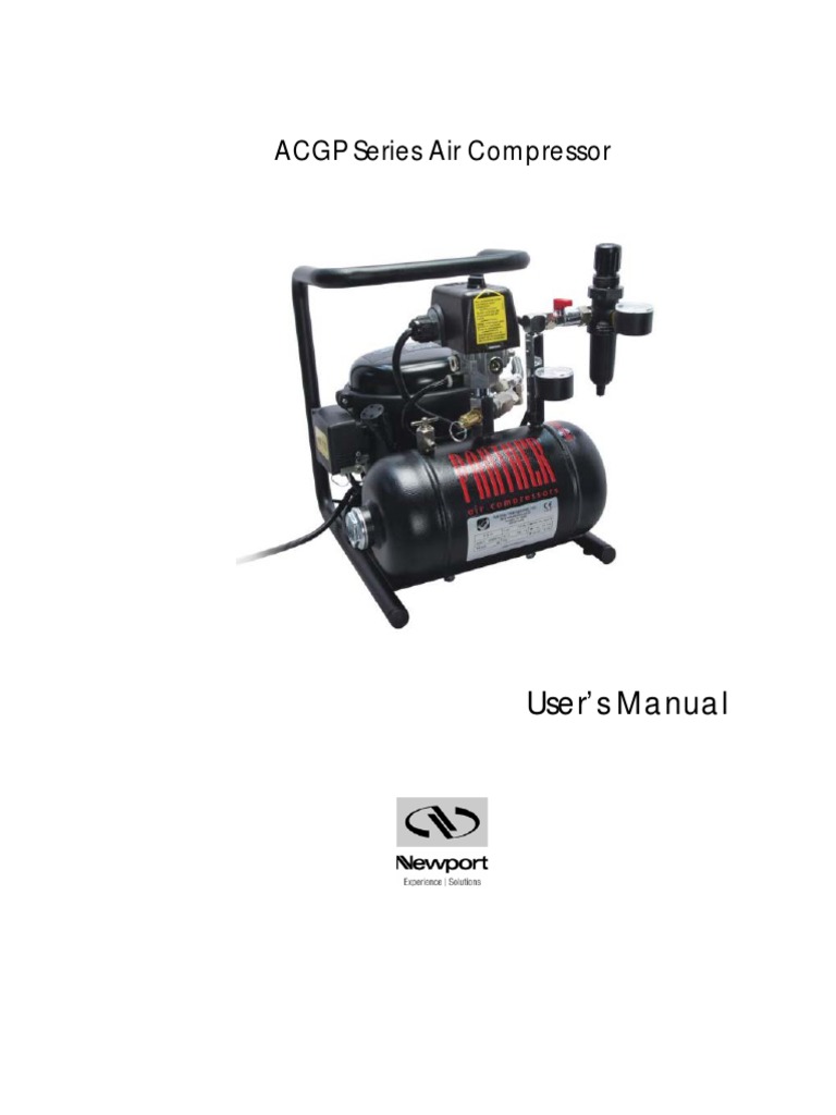 ACGP Series Air Compressor: User's Manual | PDF | Valve | Leak