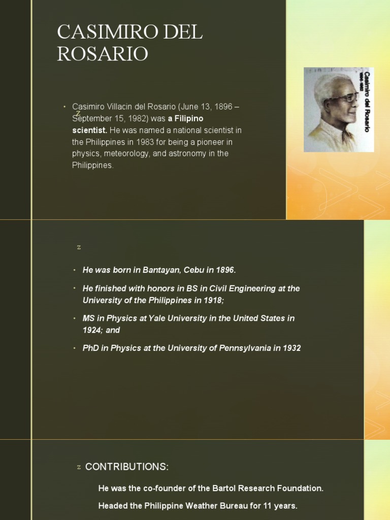 Filipino physicist and meteorologist who pioneered science in the ...