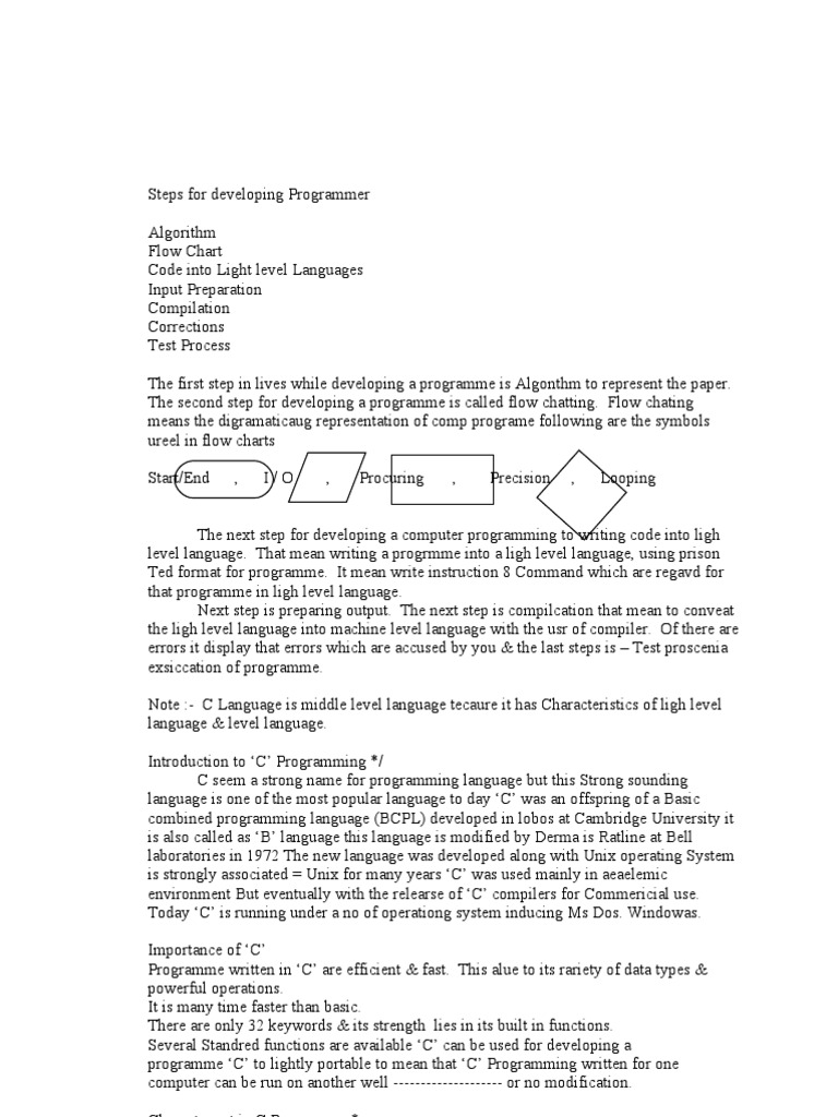 C Notes Pdf Integer Computer Science Data Type