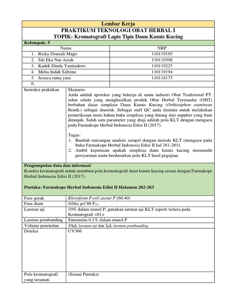 Lembar Kerja KLT Set B | PDF