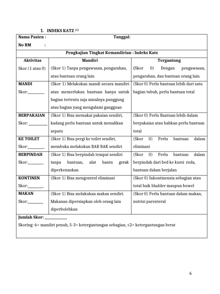 Indeks Katz 2020 | PDF