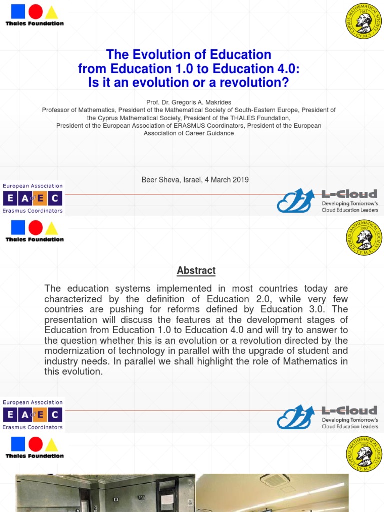 Evolution of Education: 1.0 to 4.0 | PDF | Educational Technology ...