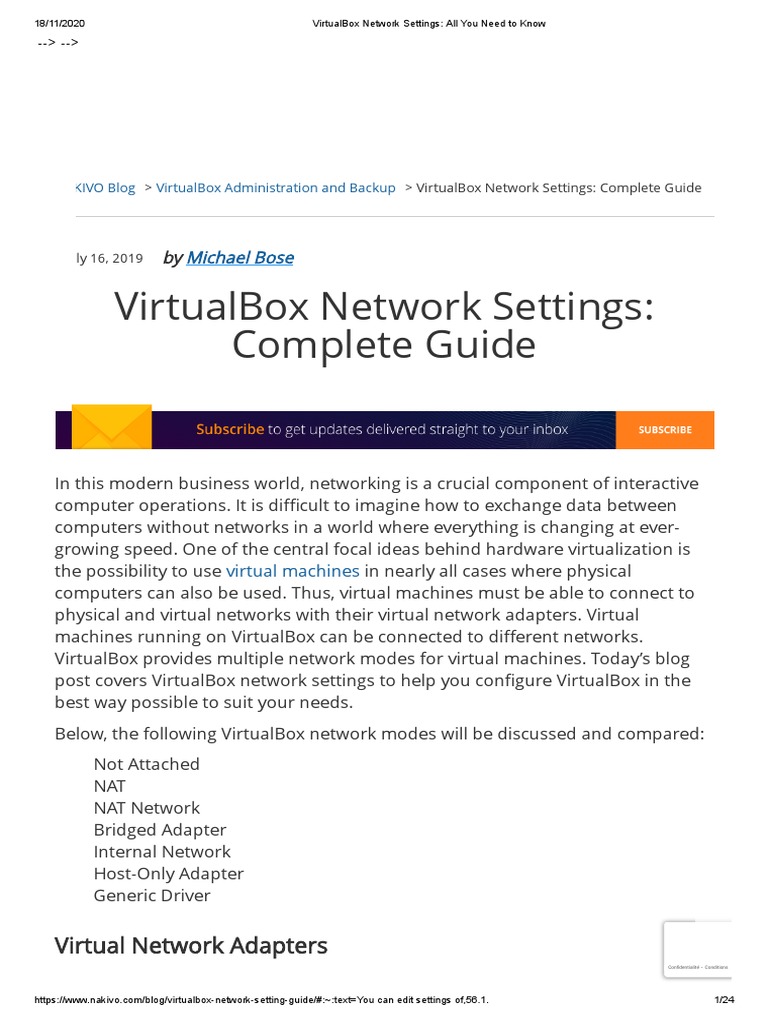 VirtualBox Network Settings - All You Need To Know | PDF | Virtual ...