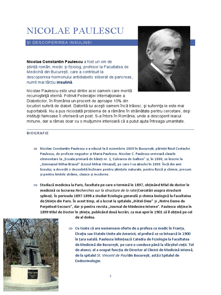 Nicolae Paulescu | PDF